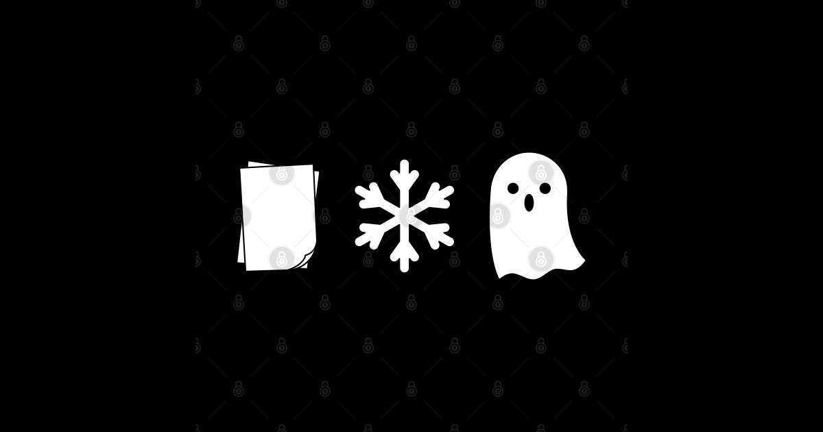 Paper, Snow, a Ghost! - Friends - Sticker | TeePublic