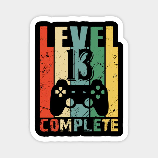 Vintage 13th Wedding Anniversary Level 13 Complete Video Gamer Birthday ...