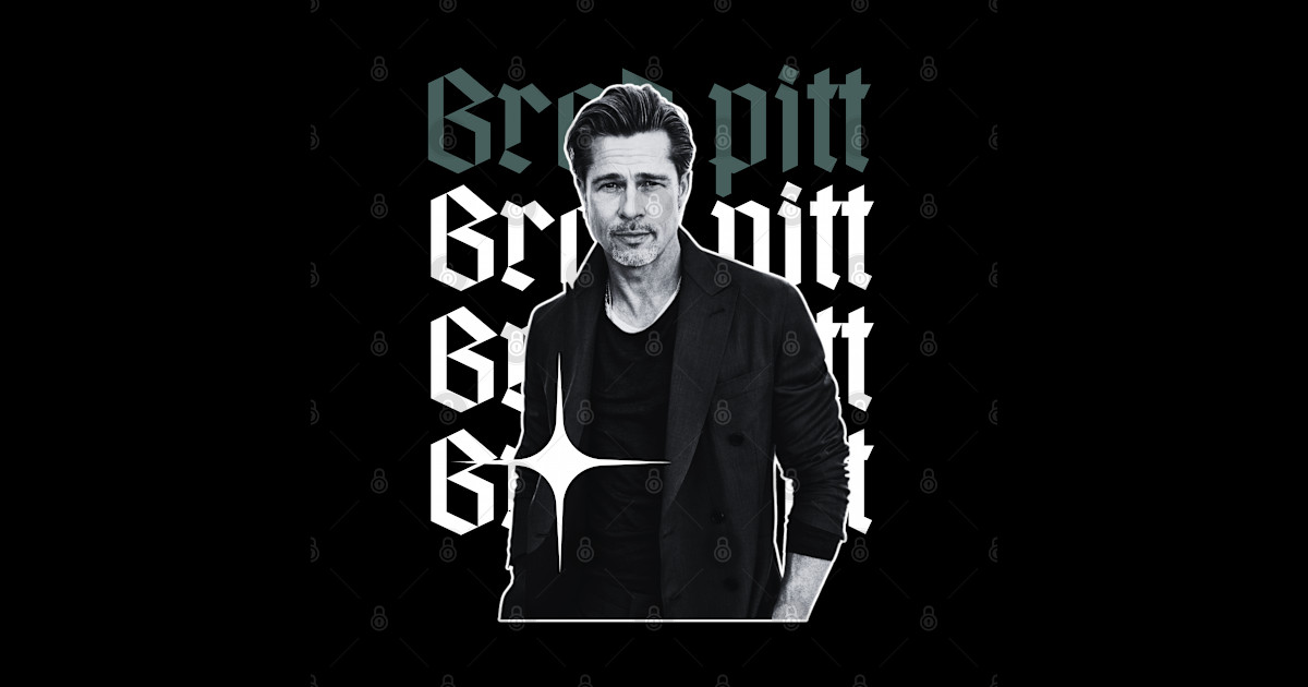 Brad pitt x 90s retro - Brad Pitt - Sticker | TeePublic