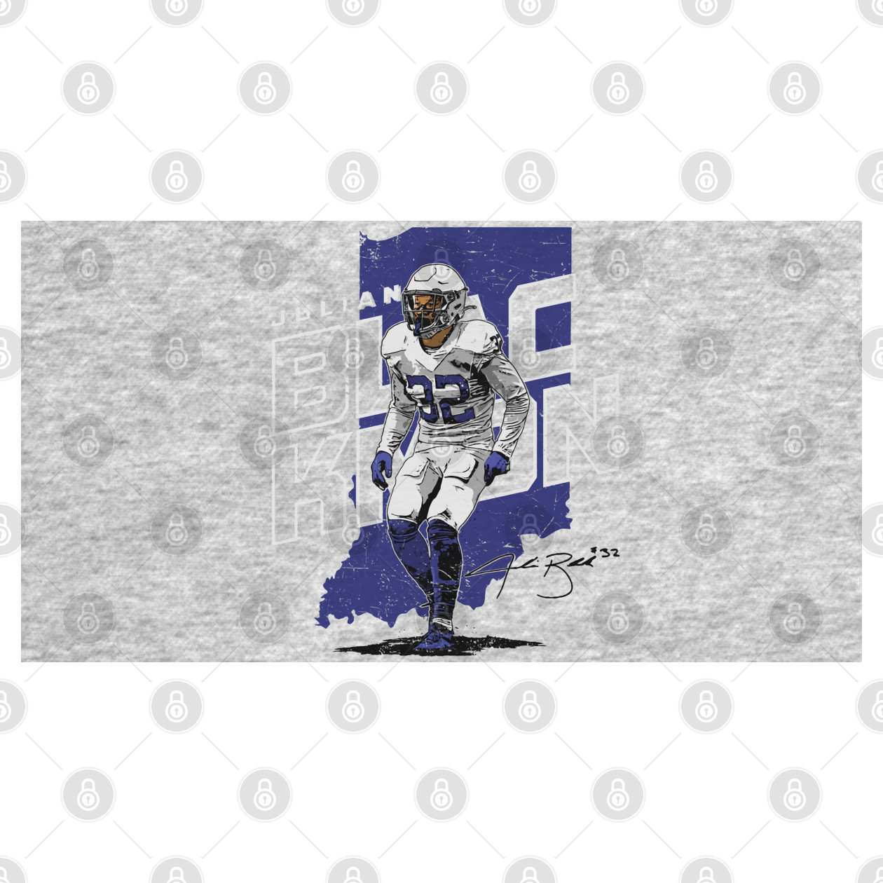 Julian Blackmon Indianapolis Player Map - Julian Blackmon - T-Shirt ...