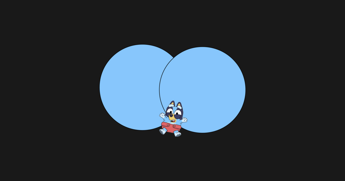 Baby Bluey Heeler Gets Butt Fat - Bluey And Bingo - T-Shirt | TeePublic