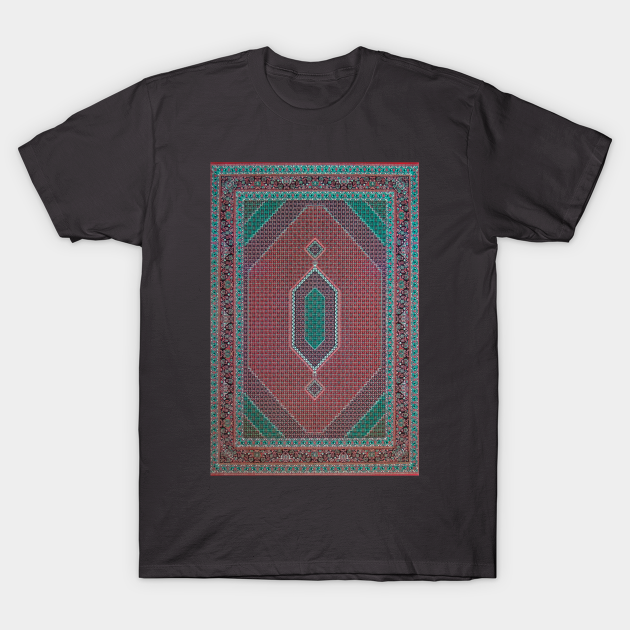 Vintage Antique Persian Carpet - Oriental Rug - T-Shirt | TeePublic