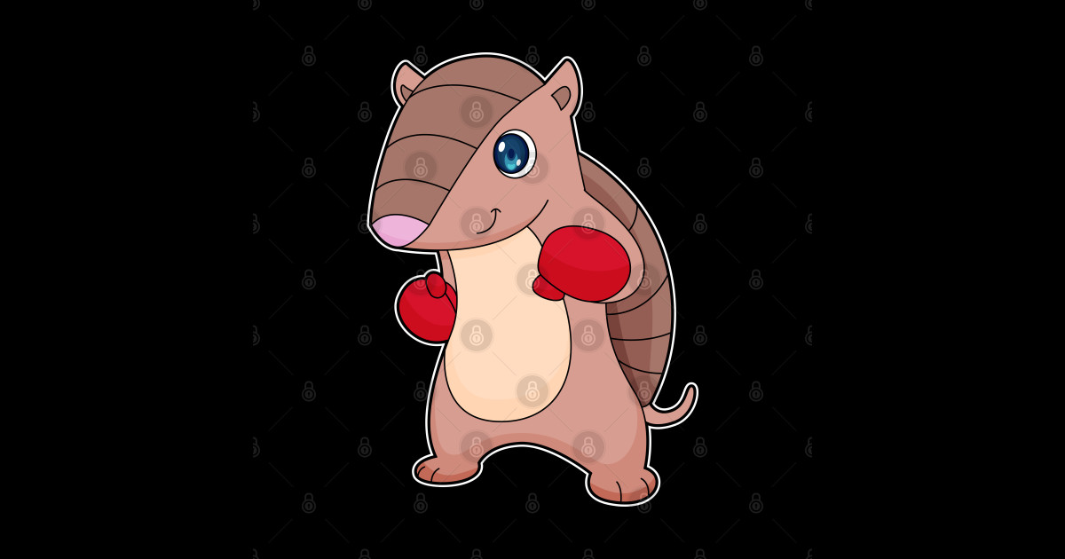 Armadillo Boxing Boxer Boxing gloves - Boxer - Sticker | TeePublic