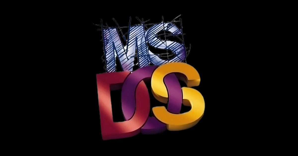 MS-DOS logo - Computer - Sticker | TeePublic