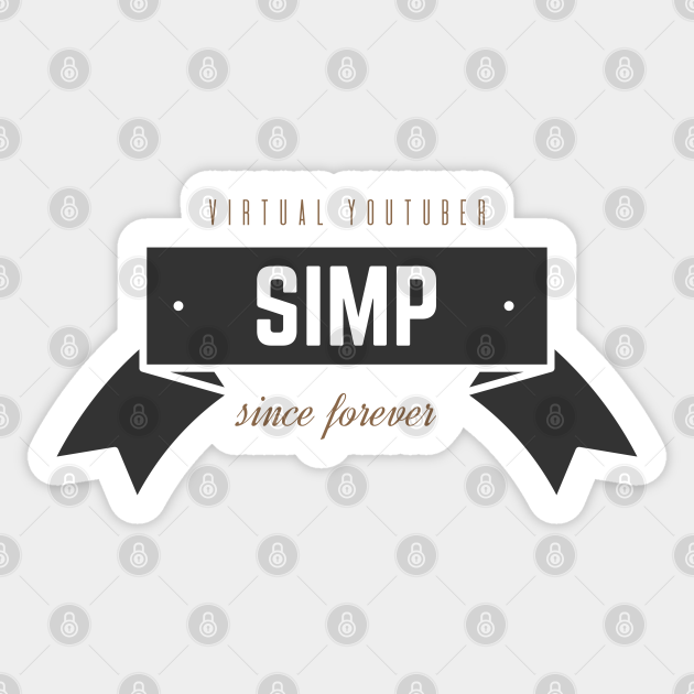 Virtual youtuber simp logo retro - Simp - Sticker | TeePublic