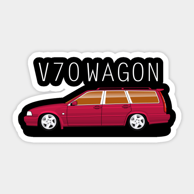 V70 Wagon Classic Cars - Wagon - Sticker | TeePublic