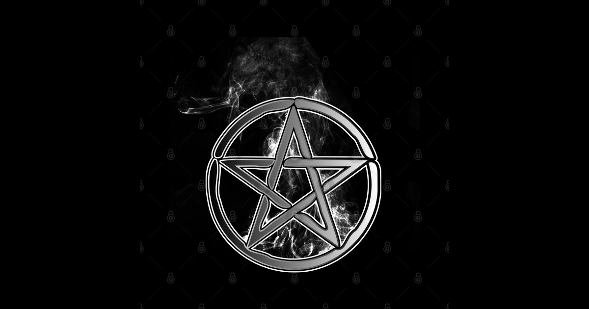Grey Magick Pentacle - Smoking Pentagram - Pentagram - Sticker | TeePublic
