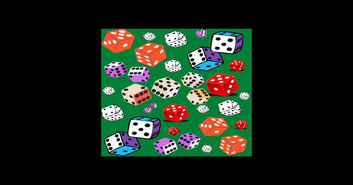vector illustration dice patterns mix colors - Vintage - Posters and ...