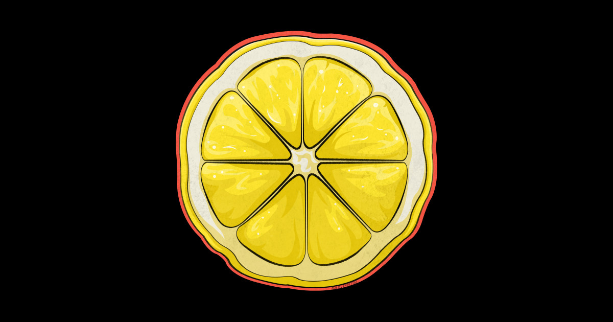 Lemon Slice - Sliced Lemon - Sticker | TeePublic
