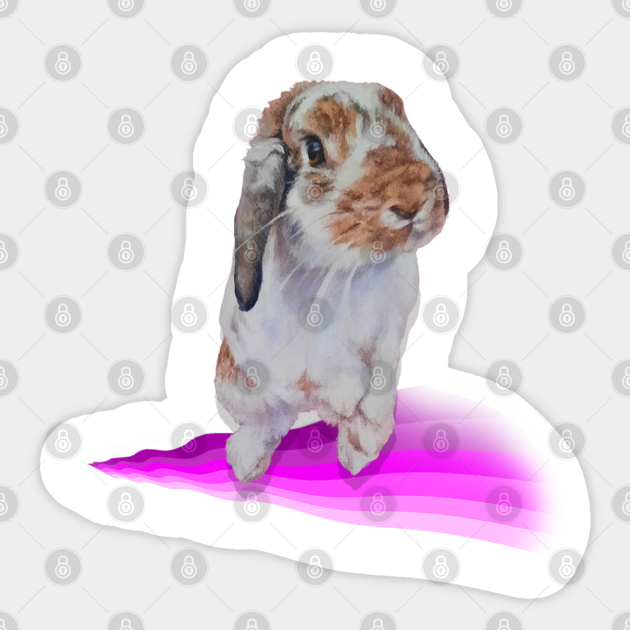 Leonard the bunny legend! - Rabbit - Sticker | TeePublic