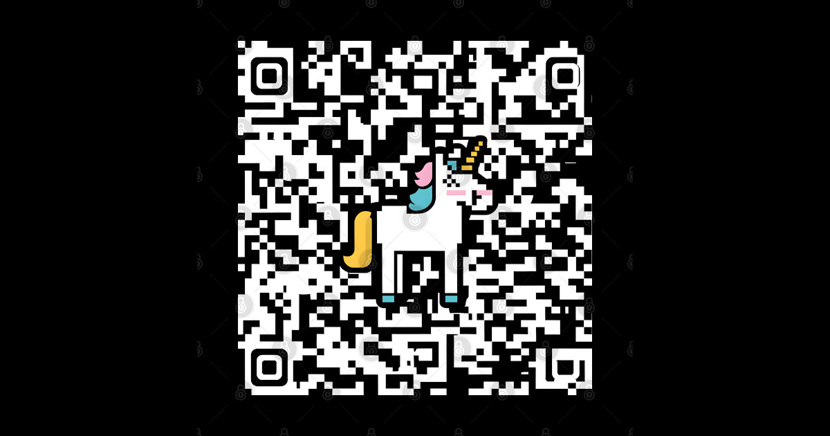 qr code unicorn rainbow - Unicorn - Sticker | TeePublic