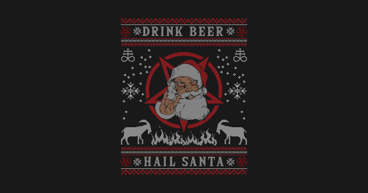 Drink Beer Hail Satan I Baphomet Death Metal - Gift - T-Shirt | TeePublic