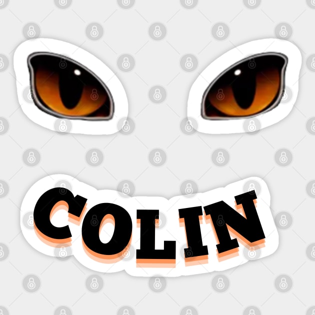 Font Name Colin HALLOWEEN - Pm Names - Sticker | TeePublic