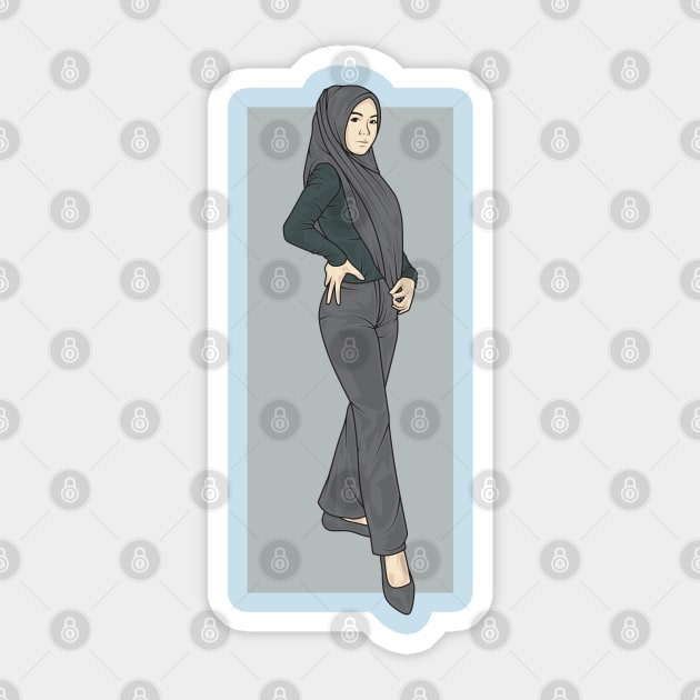 Beautiful Hijab Girl - Beautiful Woman - Sticker | TeePublic