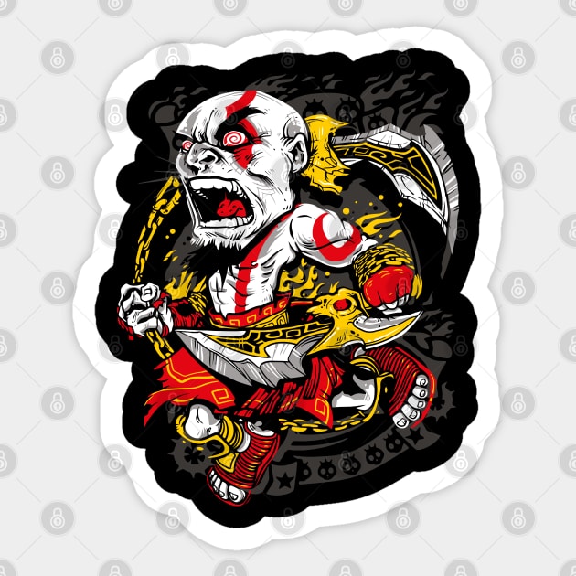 Kratos GOD OF WAR - Kratos God Of War - Sticker | TeePublic