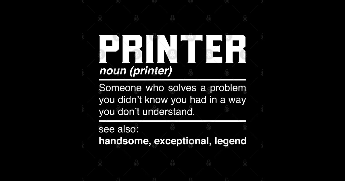 Printer Definition Design - Scribe Copyist Compositor Noun - Printer ...
