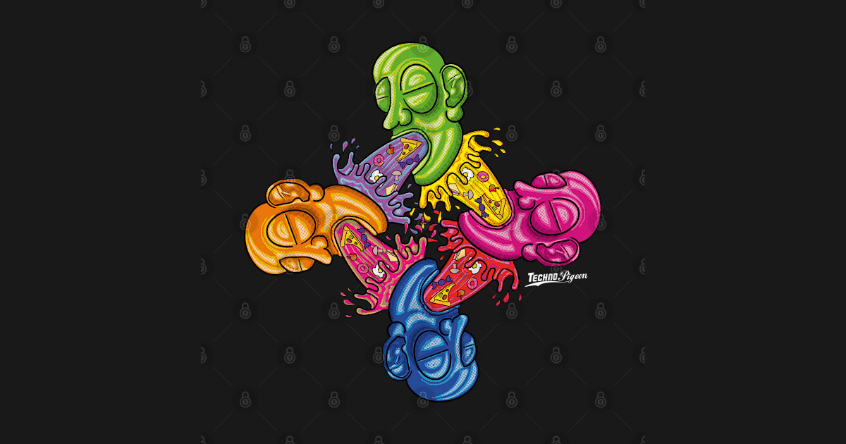 TechnoPigeon Cycle of Puke - Funny Cartoon - T-Shirt | TeePublic