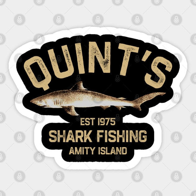 Quint's Shark Fishing - Amity Island - Quints Shark Fishing - Sticker ...