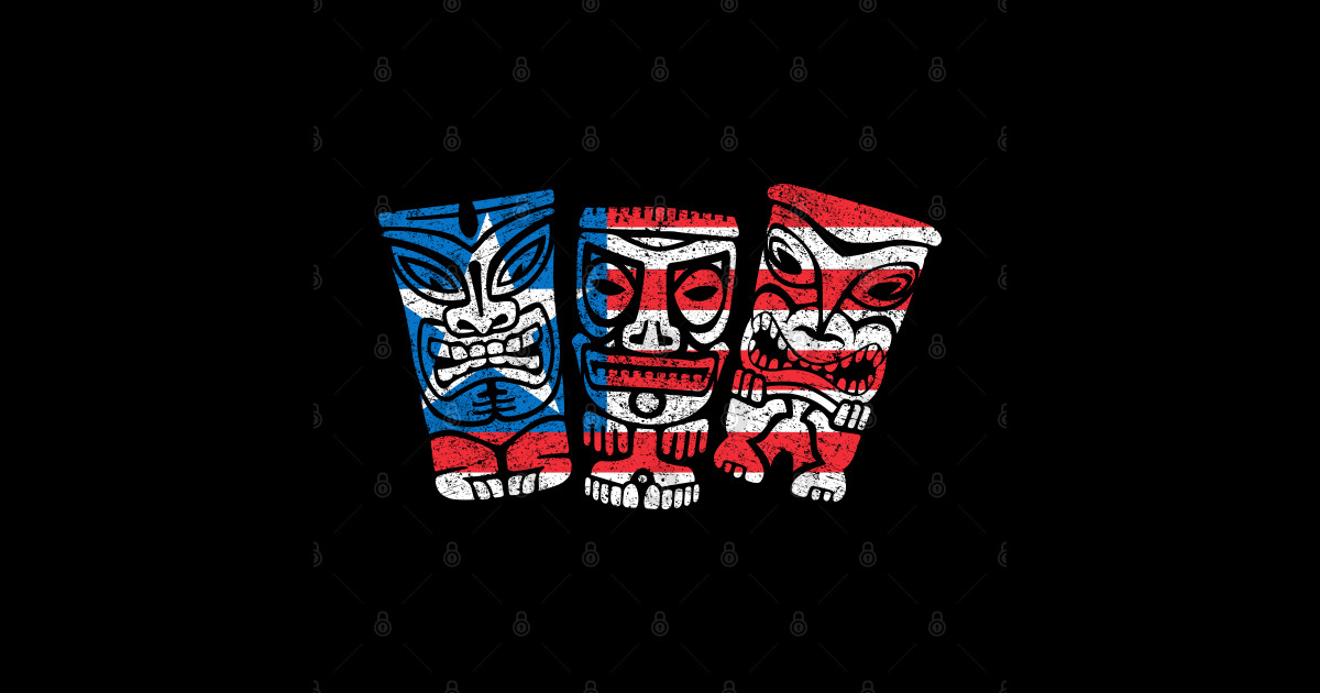 Tiki Flag - Tiki - Sticker | TeePublic