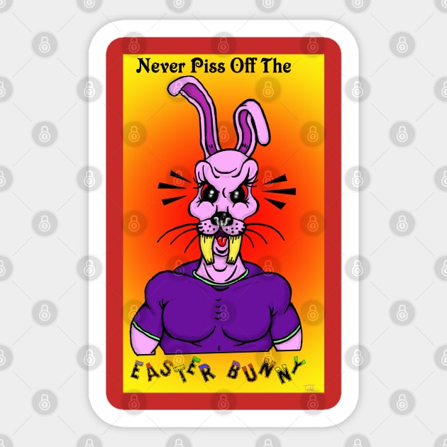 Angry Easter Bunny - Easter Bunny - Sticker | TeePublic
