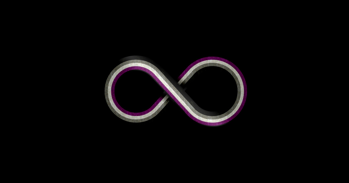 Large Infinity Vector Symbol Striped with Asexual Pride Flag - Infinity ...