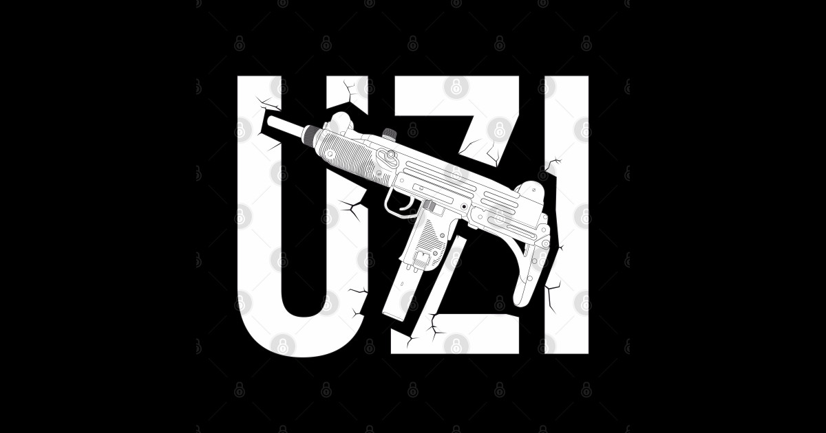 UZI Israeli submachine gun - Uzi - Sticker | TeePublic