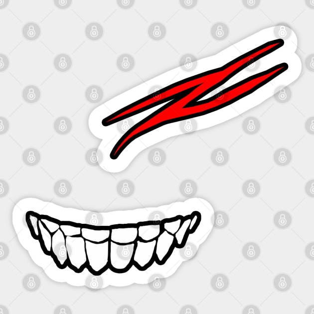 Gatsu Demon Armor Smile - Demon Armor - Sticker | TeePublic