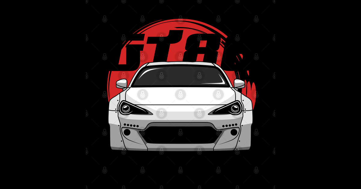White GT 86 Front - Gt86 - Sticker | TeePublic