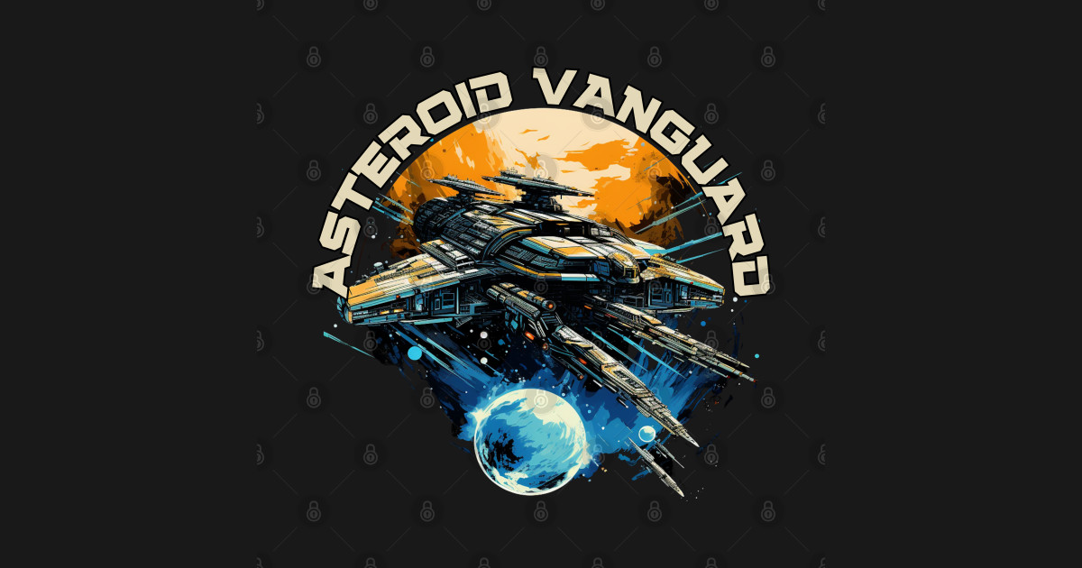Futuristic Spaceship Asteroid Vanguard - Futuristic Spaceship - T-Shirt ...