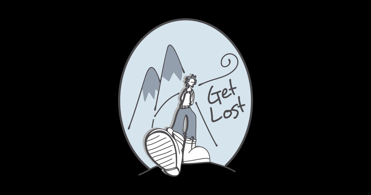 Get Lost Cartoon Character - Get Lost - Sticker | TeePublic