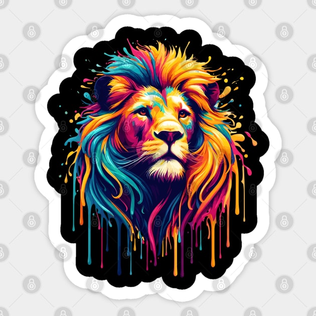 Lion Colors - Lion - Sticker | TeePublic