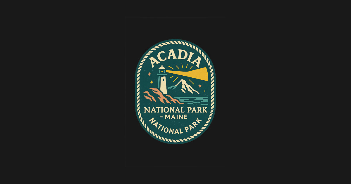 Acadia – Lighthouse Coast - Acadia National Park - T-Shirt | TeePublic