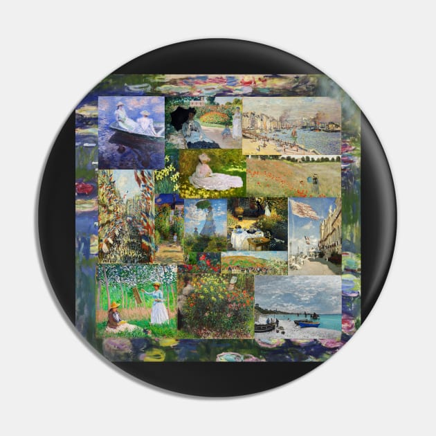 Claude Monet Impressionist Paintings Collage - Monet Impressionist ...