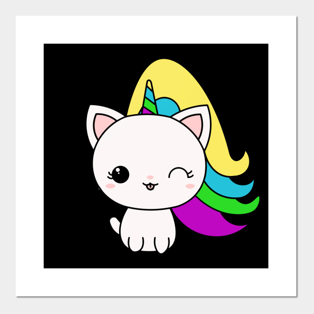Unicat Unicorn Kawaii Cat - Cat - Posters and Art Prints | TeePublic