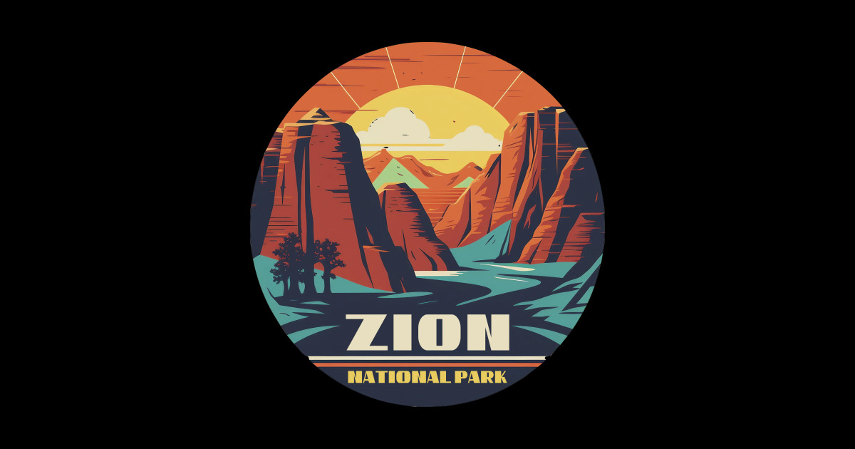 Zion National Park - Zion National Park - Sticker | TeePublic