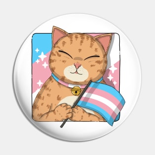 Transgender Pride Flag Cute Kawaii Cats Pins and Buttons for Sale | TeePublic