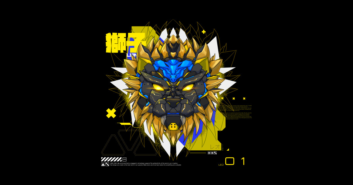 Mecha Horoscope [ LEO ] dark ver - Leo Zodiac - Sticker | TeePublic