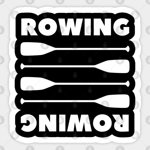 Rowing oars aesthetic design - Rowing Oars - Sticker | TeePublic