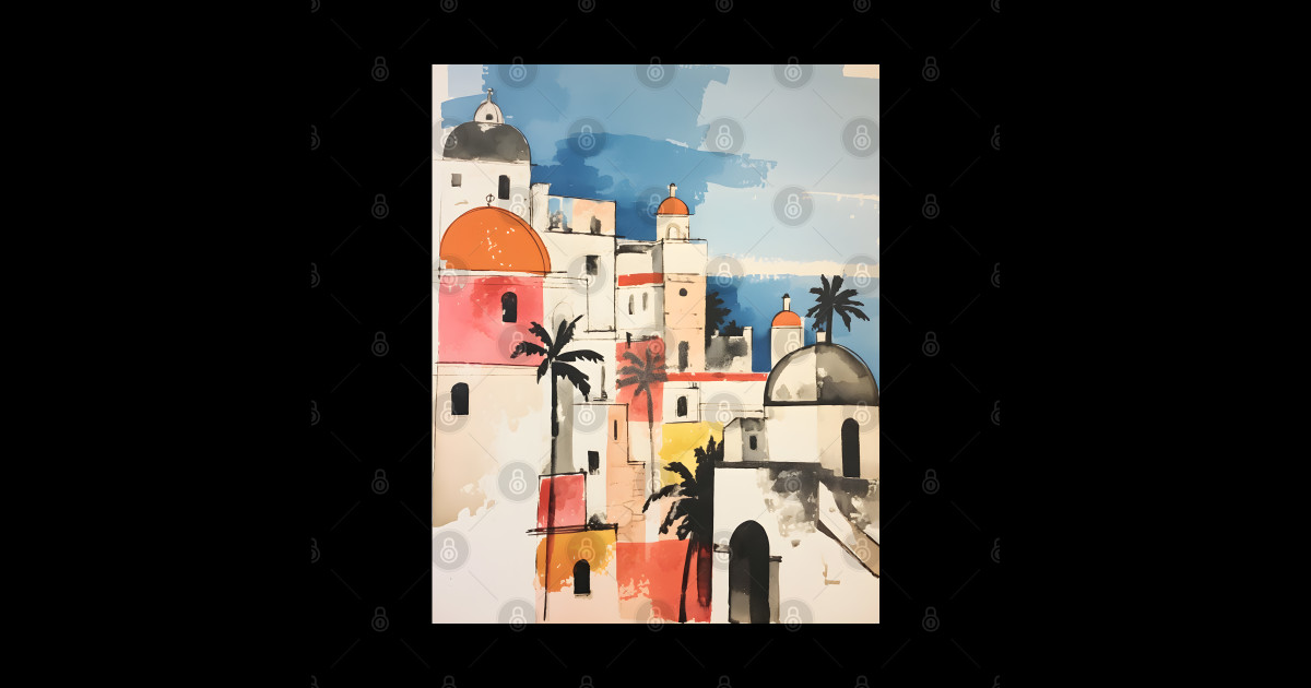 Italian Beach Town Boho Landscape - Italian Beach Town Boho Landscape ...