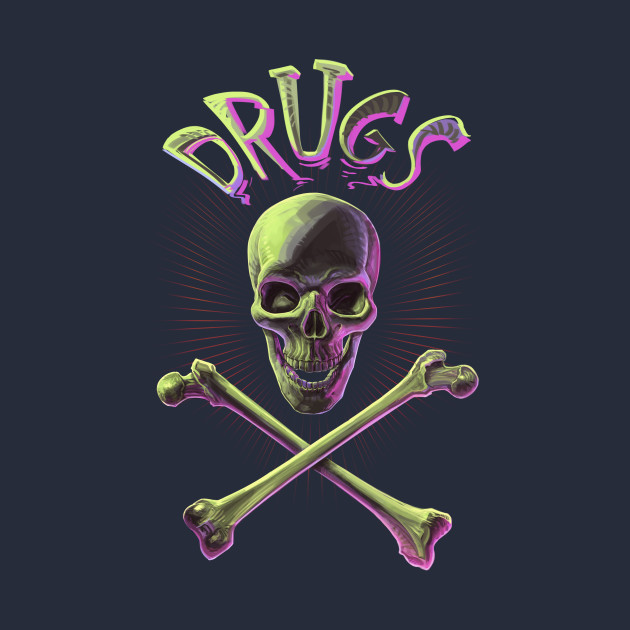 Drug Skull - Skull - T-Shirt | TeePublic