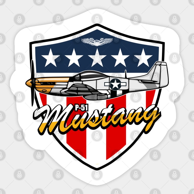 P-51 Mustang - Ww2 P51 Mustang - Sticker | TeePublic