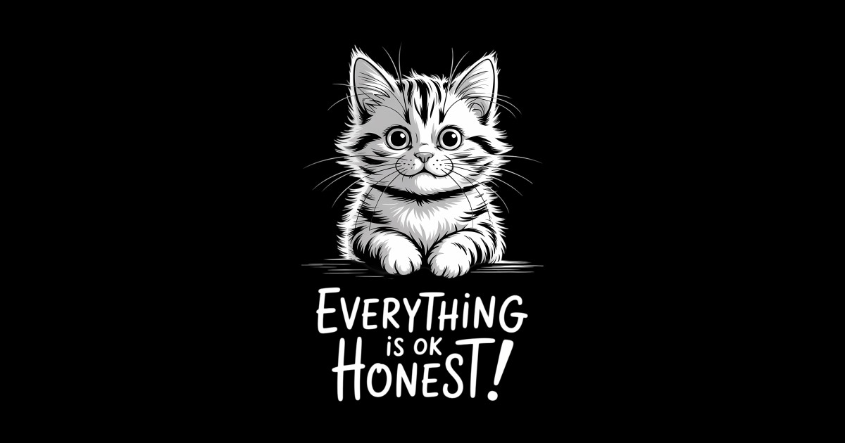 Everything Is Ok Honest – Funny Frazzled Cat - Funny Frazzled Cat ...