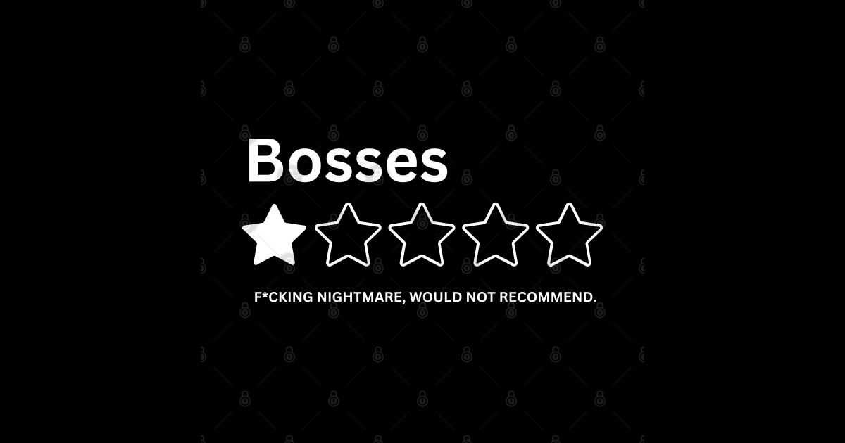 I Hate My Job Anti work Funny Office Humor Boss One Star Review Rating ...