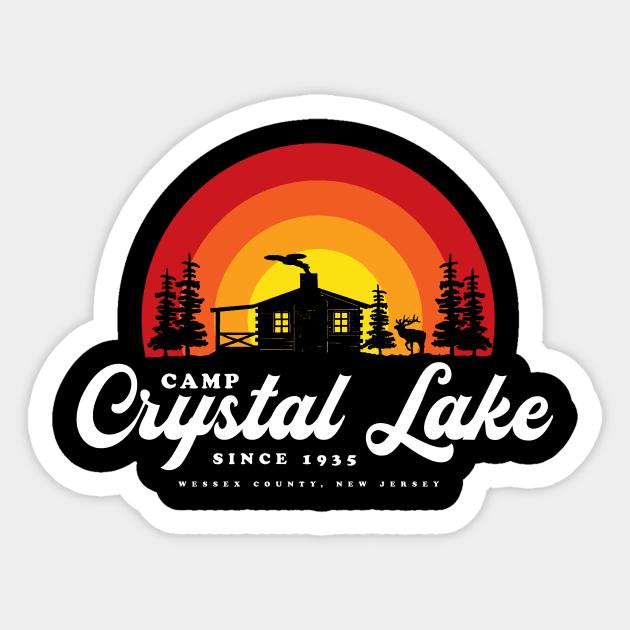 Camp Crystal Lake - Friday The 13th - Sticker | TeePublic
