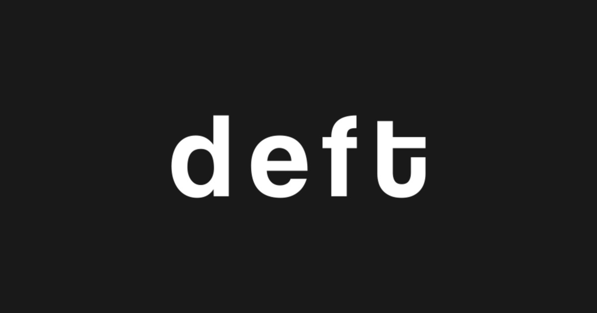 deft Men's White Logo - Deft - T-Shirt | TeePublic