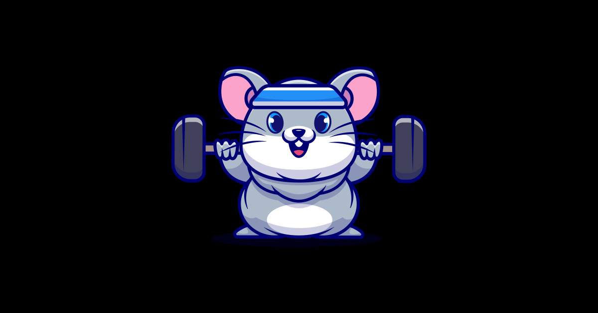 Cute Mouse Lifting Barbell Cartoon - Cute Mouse Lifting Barbell Cartoon ...
