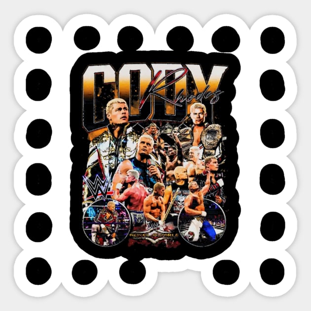 Cody Rhodes Retro Bootleg - Cody Rhodes - Sticker | TeePublic