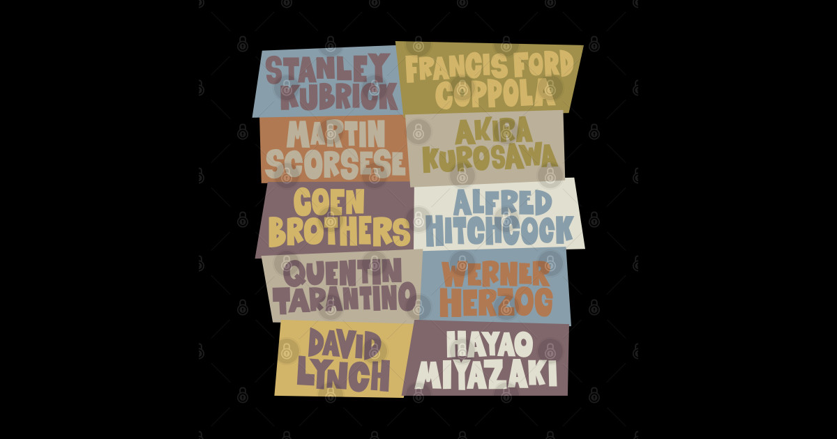 Best Movie Directors - Blockletter Typo Style Series - Best Movie ...