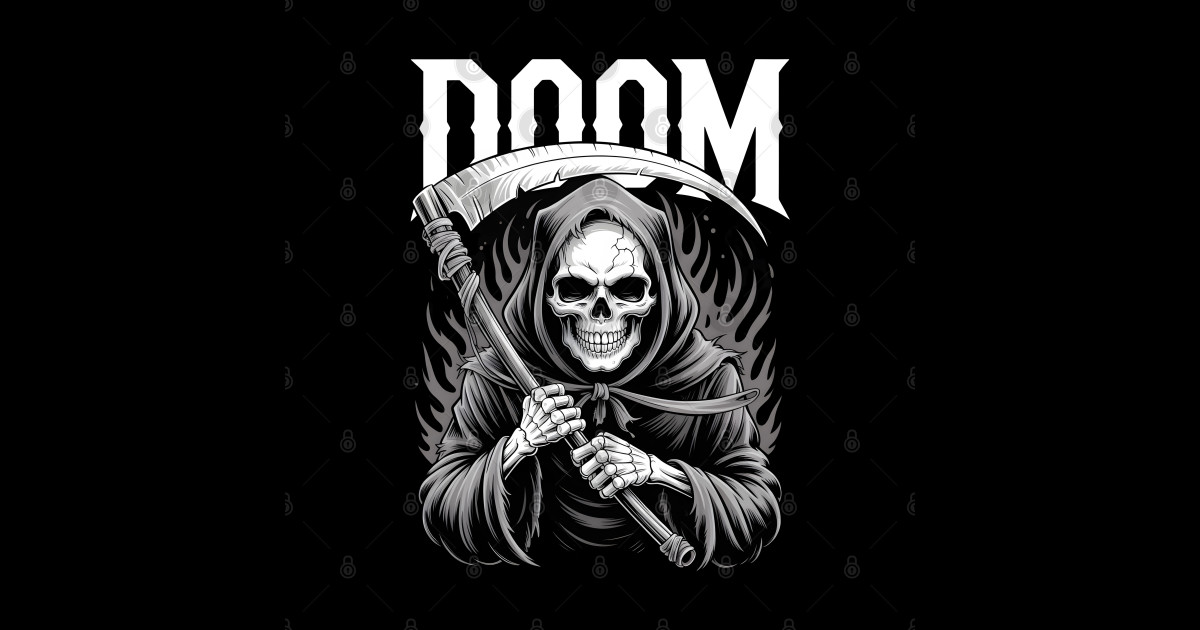 Doom – Grim Reaper Scythe Dark Horror Design - Halloween Grim Reaper ...