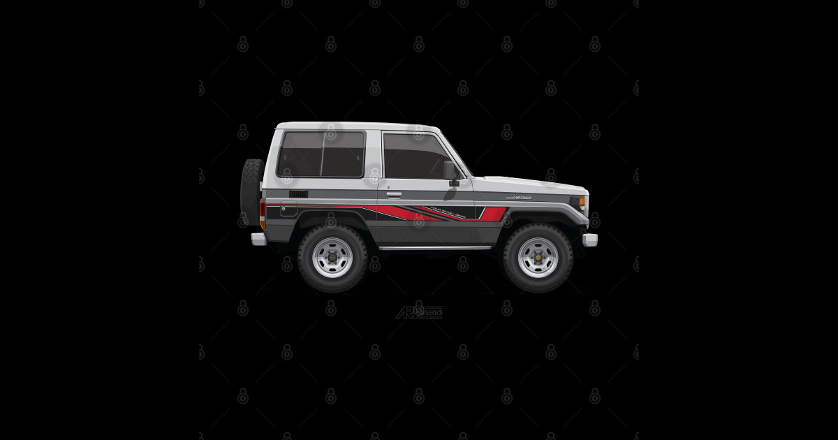 Land Cruiser 70 SWB Silver - Grey (BJ71V) - Land Cruiser - Sticker ...